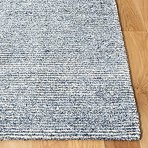 SAFAVIEH Himalaya Collection 3' x 5' Blue HIM153M Handmade Premium Wool & Viscose Area Rug