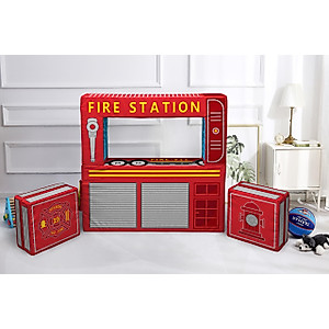 fond + found Kids Couch Sofa, Modular Toddler Couch, Convertible Kids Couch, Fire Truck-Themed Modular Sofa for Boys and Girls, Sofa Bed for Bedroom