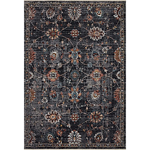 Loloi II Samra Collection SAM-08 Charcoal/Multi 2'-3" x 3'-10" Accent Rug