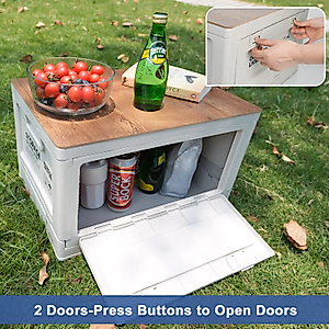 FOLLOWIN Collapsible Storage Bins with Lids,Folding Plastic Camping Box,Stackable Crates Storage Containers,50L Lidded Storage Box 1 Pack,White