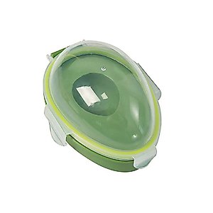 CAUME Bread Box for Kitchen Mini Bread Box Storage Box For Kitchen Countertop,plastic Bread Bin With Transparent Lid For Bread, Cake,Fruit -green Farmhouse Bread Box