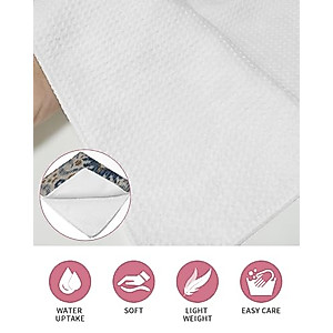 Onekaccu Geometric Abstract Floral Dish Towels Set, Waffle Weave Kitchen Towels Microfiber Towels Cleaning Western Native Tribal Soft Absorbent Dish Drying Towels Hand Towels 2 Pack 15.7x23.6 in