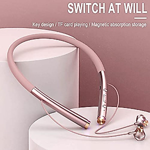 TOUMENY Sports Wireless High-Power Bluetooth 5.0 Headset Portable Hanging Neck Headset High-Definition Sound Quality