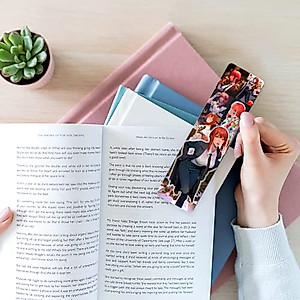 Bookmarks Ruler Metal Makima Bookography Chainsaw Tassels Measure Bookworm Reading for Book Bibliophile Gift Reading Christmas Ornament Markers Bookmark