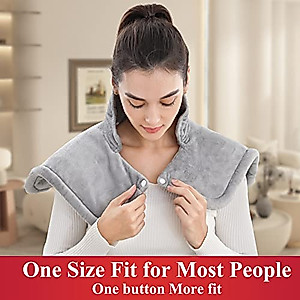 Heating Pad for Neck and Shoulder - Large Electric Heated Neck Shoulder, Fast-Heating Super Soft Fabric Heating Pad for Cramps, Back Pain Relief, Fathers Mothers Day Gifts for Women, Men, Auto-Off