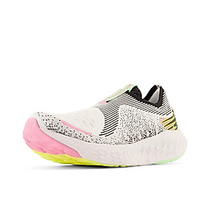 New Balance Women's Fresh Foam X 1080 Unlaced, White/Black/Vibrant Green/Bubblegum, 7.5