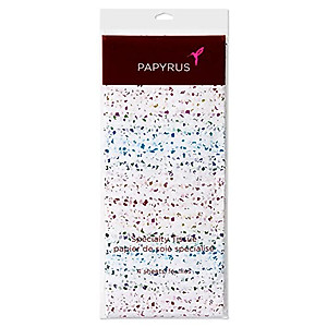 Papyrus 4 Sheet Rainbow Confetti Tissue Paper for Gifts, Decorations, Crafts, DIY and More