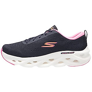 Skechers Women's GO Run Glide Step Hyper Sneaker, Navy, 9