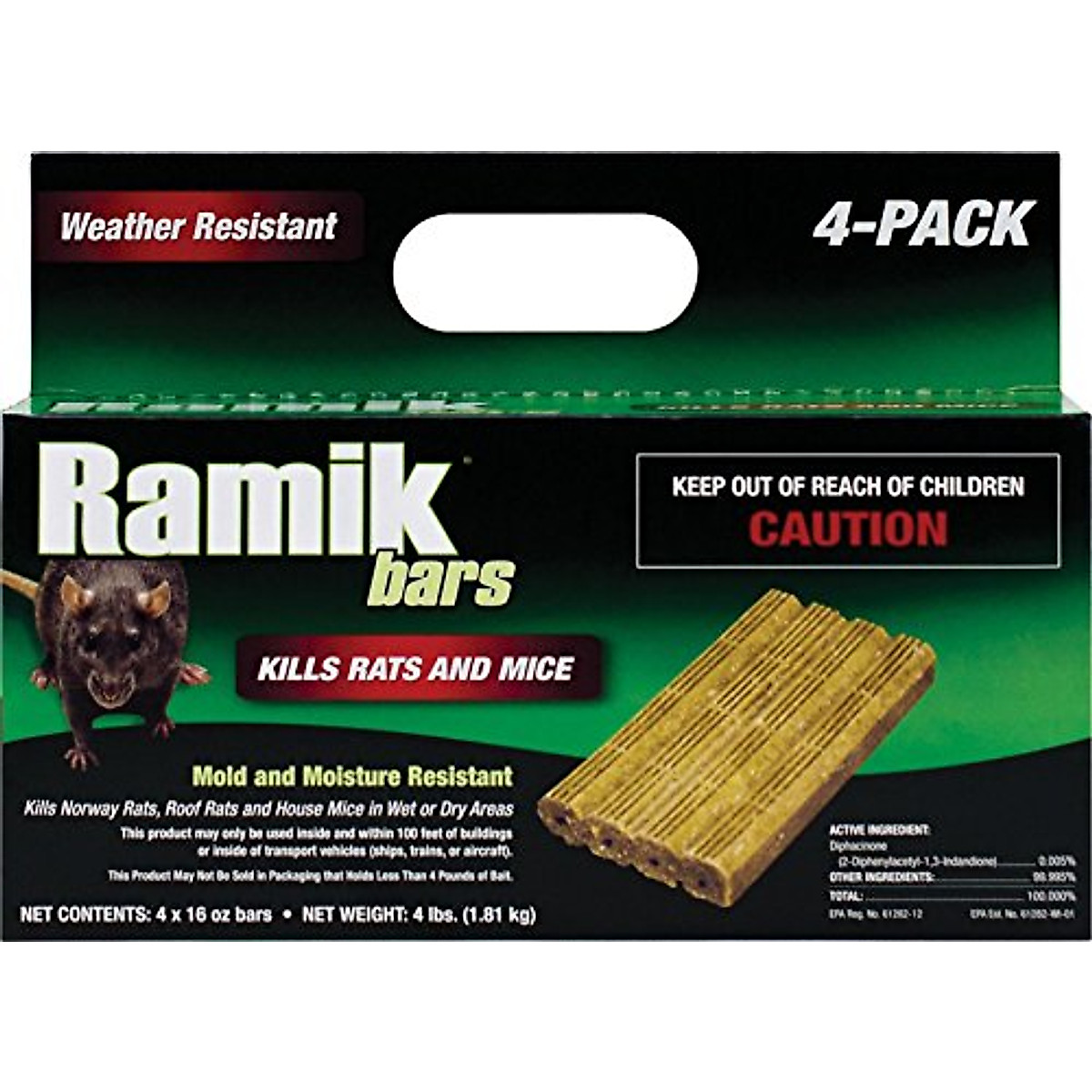 NEOGEN RODENTICIDE D Ramik Rats And Mice Bait Bars 4 POUND