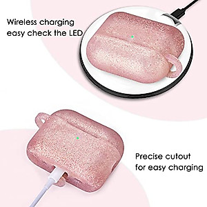 Case for AirPods Pro 2nd Generation 2022, Filoto Airpod Pro 2 Case Cover for Apple AirPods Pro 2 Gen, Cute Protective Silicone Case Accessories with Pompom Keychain for Women Girl (Rose Gold)