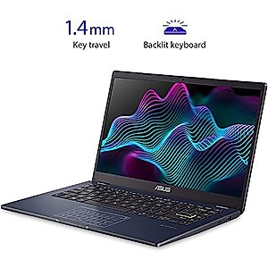 ASUS 2022 L410 Thin Light Student Laptop Computer, 14" FHD Display, Intel Celeron Processor, 4GB RAM, 512 GB Storage, 12Hours Battery, Backlit Keyboard, Windows 10 + 1 Year Microsoft 365, Star Black