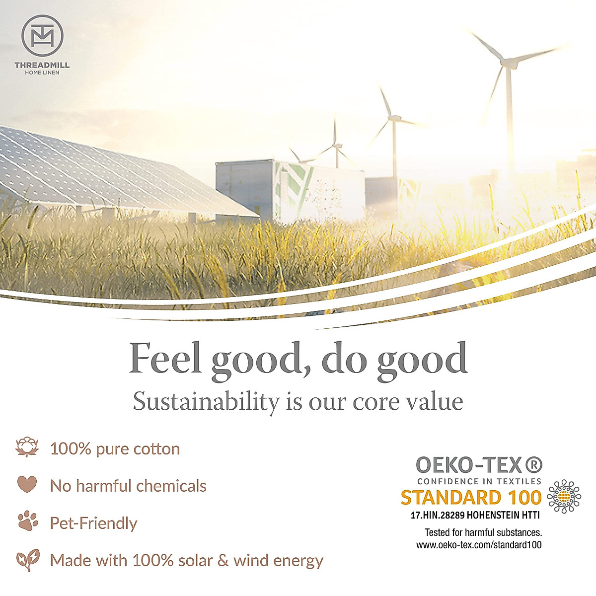 Threadmill Cotton Full Size Sheet Set| 100% Cotton Sheets for Full Size Bed | Solid Sateen Full Bed Sheets Set with 16” Elasticized Deep Pocket | Soft Breathable 4-Piece Cooling Sheet Set | Beige