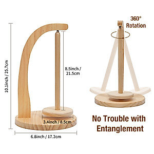 OPUHOHR Yarn Holder for Knitting and Crocheting, Yarn Ball Holder, Yarn Spindle Dispenser, Crochet Gift for Knitting Lovers