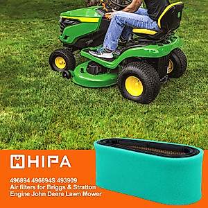 HIPA (Pack of 2) 496894S 496894 493909 Air Filter 272403S 272403 Pre Filter compatible with 12.5-17 HP 5053K Lawn Mower