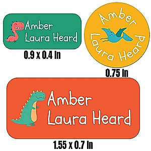 KOMVIOO 160 Custom Personalized Daycare Name Labels (4 Sizes) for Water Bottles, Lunch Boxes, and Clothing Labels Custom Waterproof Name Labels (Hearts)