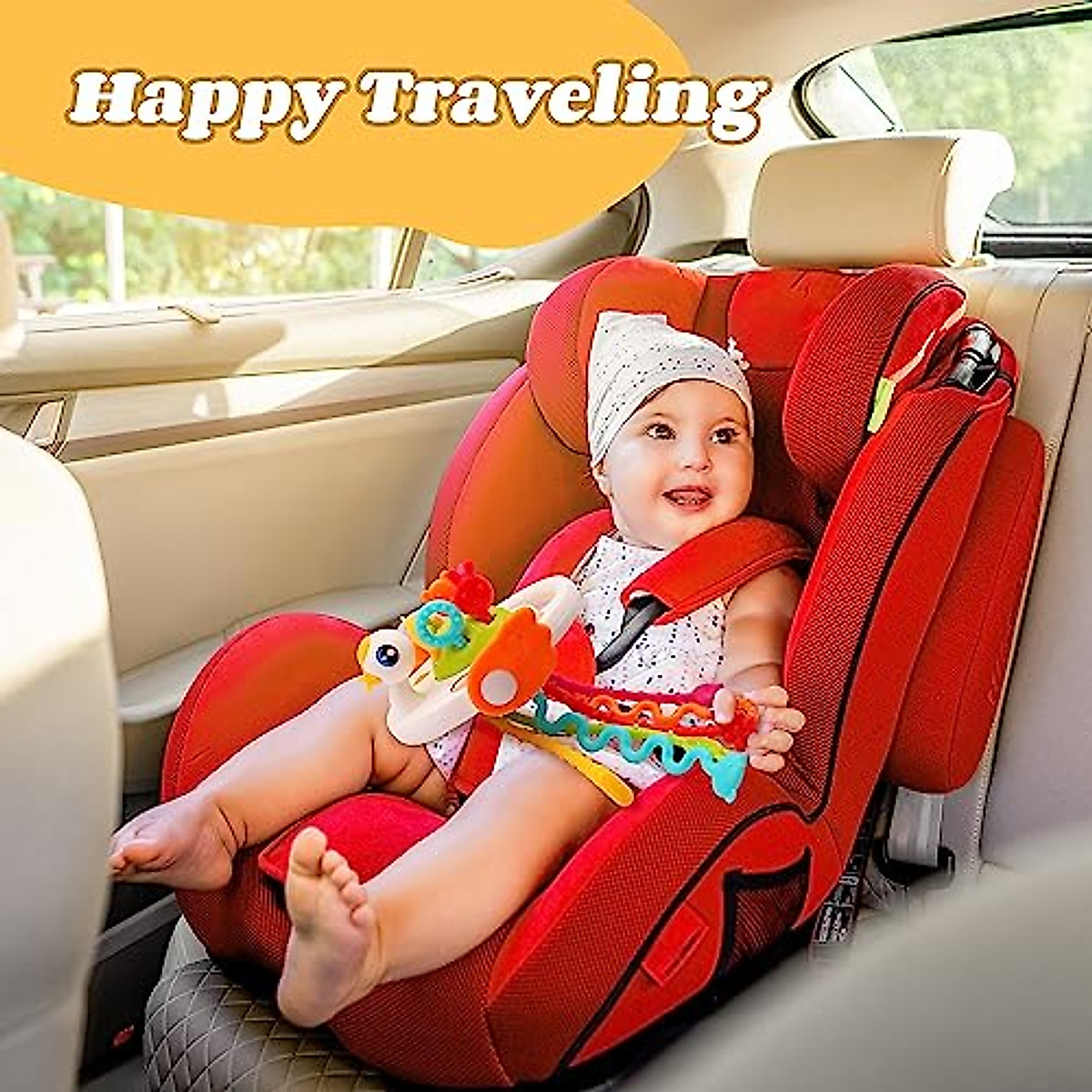 Montessori Baby Sensory Pull String Toys, Silicone Teething Toy for Babies 6-18 Months, 1-3 Years Old, Birthday Gifts for Infants Toddlers Kids Boy Girl, Bath Activities Travel Motor Skill