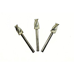 3qty High Performance 6.5mm Carbide End Mill Router Bit Flat Bottom Up-Cut for FR4 CNC PCB Circuit Board Aluminum More Spiral 2 Flute 1/8" Shank