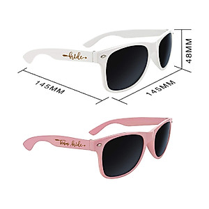 NewShun Bachelorette Party Sunglasses 10 PCS for Bridal Shower & Weddings Favors (Pink)