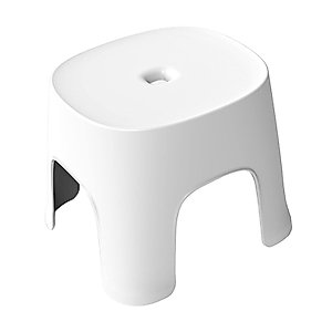 Gazechimp Bathroom Stool Shower Bench Non Slip Comfortable Stable Portable Toliet Stool for Bathroom Living Room Apartment Bedside Bedroom, White
