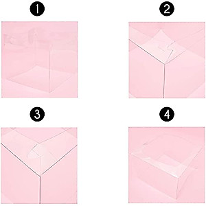 Juvale Clear Plastic Cake Box Carrier Packing with Lids for 6 Inch Cakes (6 Pack)