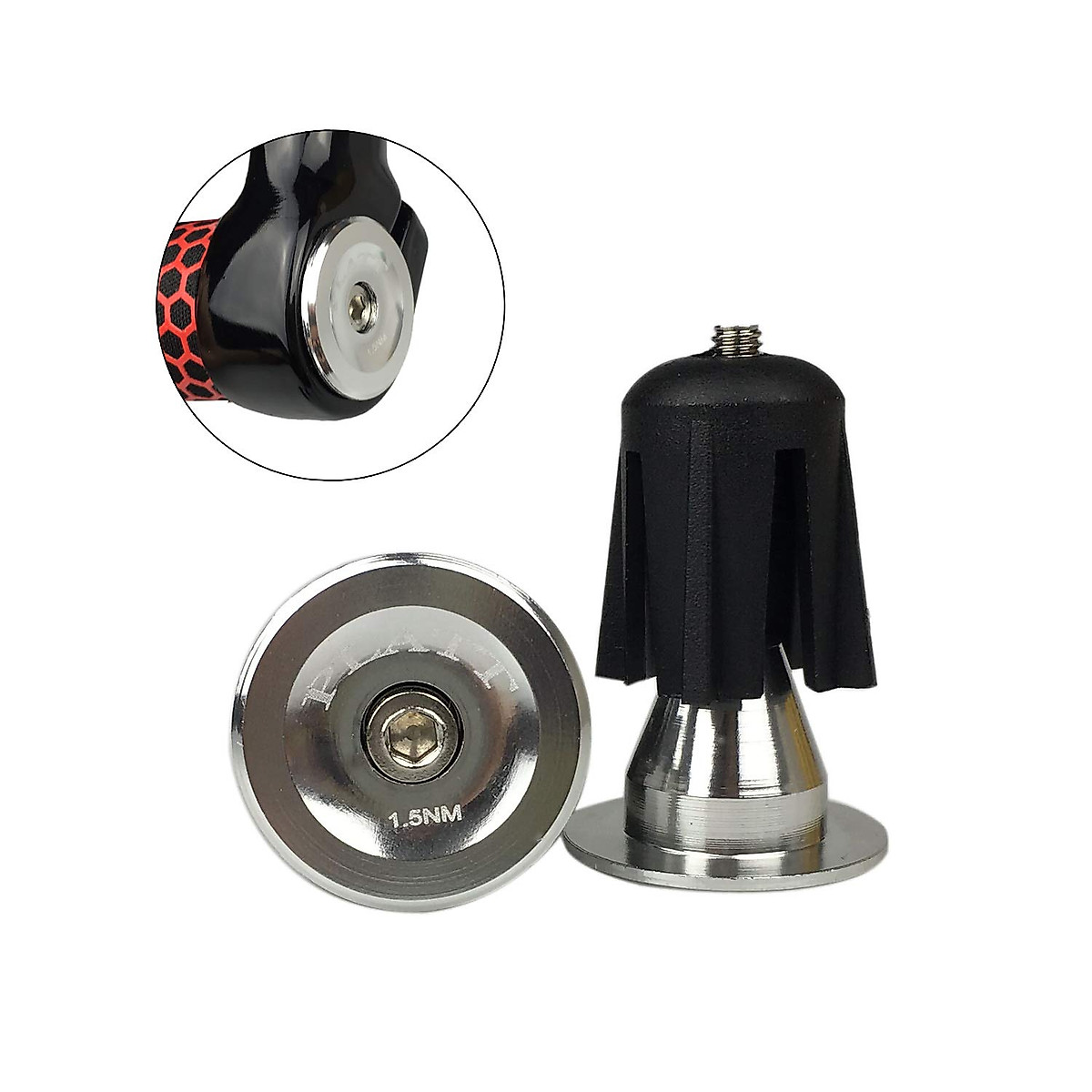 PLATT Bicycle Bar End Plugs Aluminum Bike Handlebar Cap for Road Bike Mountain Bike BMX (One Pair)