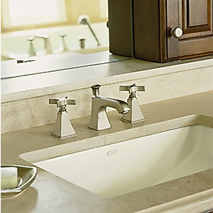 KOHLER 2215-0 Ladena Rectangular undermount Bathroom Sink with Curved Bottom, 23-1/4" W x 16-1/4" L, White