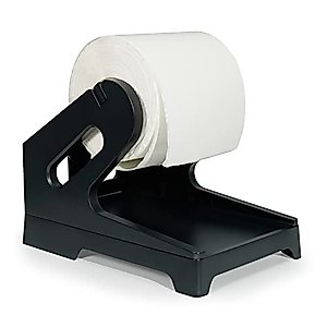Jadens Label Holder for Rolls and Fan-fold Labels, Label Holder for Thermal Printer & Label Printer Shipping Supplies, Black (Label is Not Included)