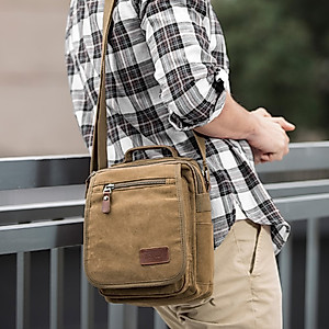 XINCADA Mens Bag Messenger Bag Canvas Shoulder Bags Travel Bag Man Purse Crossbody Bags for Work Business
