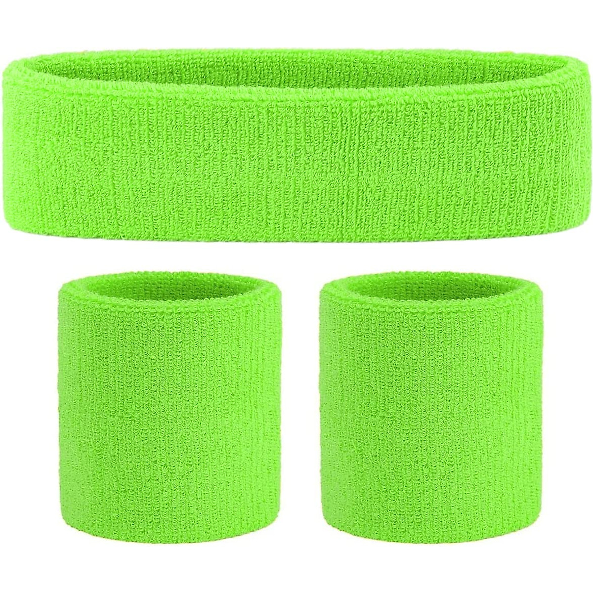 80s Sweatband, Sports Headband and Wristbands, Sweat Bands 80s Neon Colors, 80s Party, Sweatbands for Women, Colorful Sweatband Set