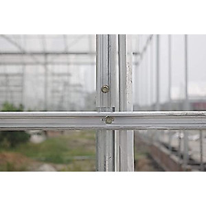 GRELWT Greenhouse Spring Wire and Lock Channel 20 Sets- 6.56 ft PVC Coated Wire & Rustproof Aluminum U-Channel Bundle, Greenhouse Frame Kit for Greenhouse Plastic or Shade Cloth Attachment