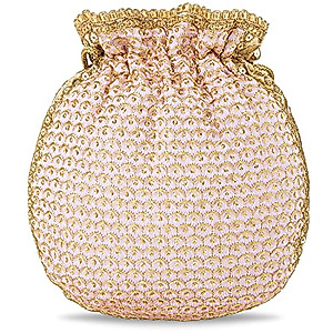 Aheli Indian Potli Bags for Women Evening Bag Clutch Ethnic Bride Purse with Drawstring (P30PCH)