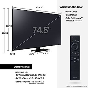 SAMSUNG 75-Inch Class QLED Q80B Series - 4K UHD Direct Full Array Quantum HDR 8X Smart TV with Alexa Built-in (QN75Q80BAFXZA, 2022 Model)