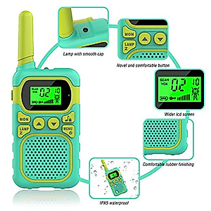 ITSHINY Kids Walkie Talkies with 22 Channels & 3 Mile Range for Outdoor Hiking Camping Children Toy Gifts for 3-12 Year Old Boys Girls -Green