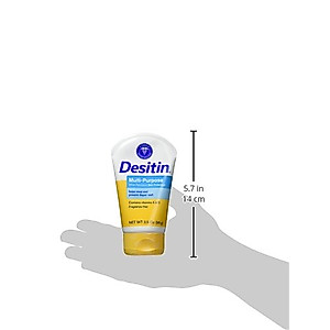 Desitin Skin Protectant and Diaper Rash Ointment Multi-Purpose with Vitamins A & D, Travel Size, 3.5. Oz Tube