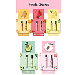 CatXQ Fruits Series Automatic Folding Umbrellas,[Rain & Sun,Windproof,Compact,Lightweight] Portable Travel Umbrellas for Woman Girl Kids - Avocado