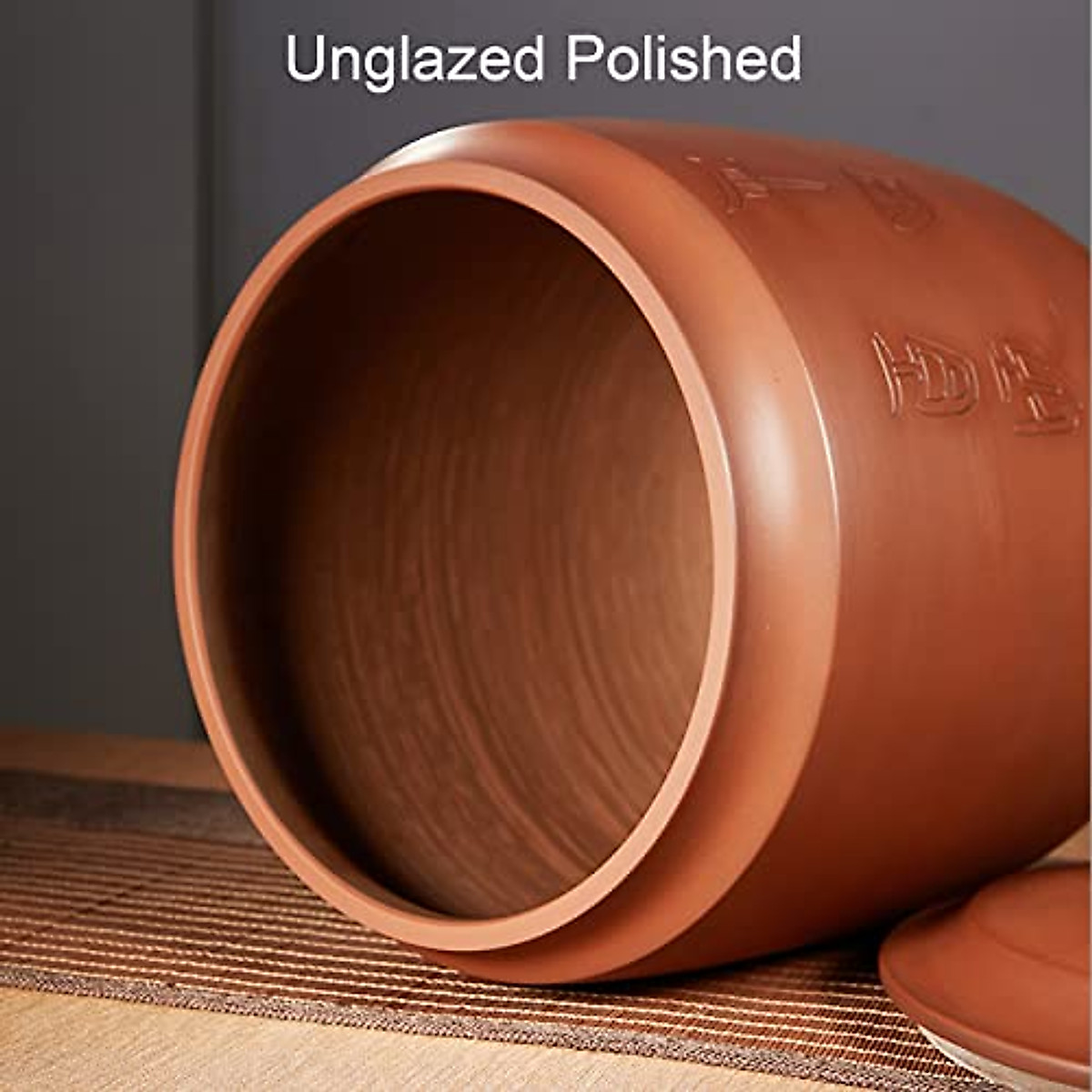 TUU Retro Rice Dispenser Ceramic Large Capacity Sealed Cereal Storage Container with Lid Grain Dispenser Suitable for Kitchen Soybean, Corn, Flour, Sugar, Rice, Nuts, Snacks, Pet Food