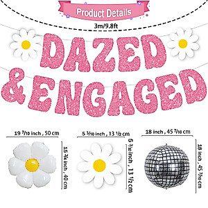 Dazed and Engaged Bachelorette, 86 Pcs Dazed and Engaged Decorations, Bachelorette Party Decorations Wedding Bridal Shower Party
