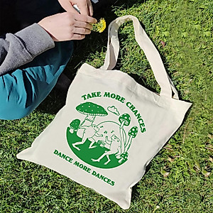 Kimoli Canvas Tote Bag Aesthetic Cute Beach Bag Reusable Grocery Shopping Bags Totes for Women DM6C