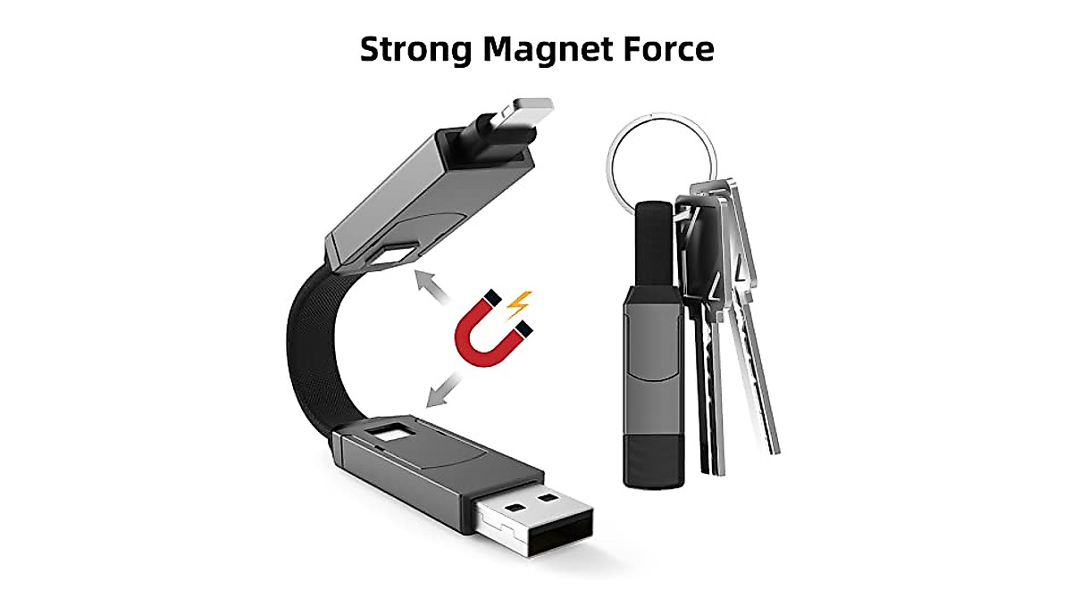 CHAFON M3 USB C Cable 60W Multi Charging Cable with Magnetic Keychain