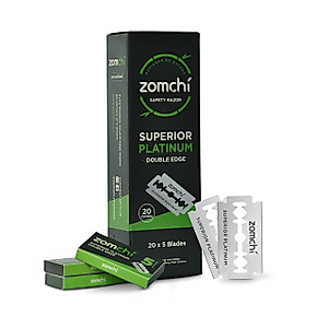 Zomchi Black Razor Blade Bank for Safety Razor Blade Storagement with 100 Counts Safety Razor Blades for Shaving