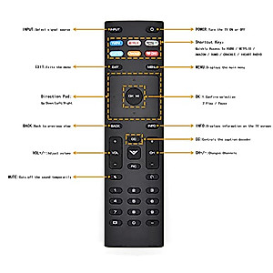 New Universal Remote Control Replace XRT136 Remote for VIZIO All LED LCD HD 4K UHD HDR Smart TVs