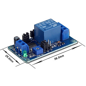 UCTRONICS DC 12V Time Delay Relay Module for Smart Home, Tachograph, GPS, PLC Control, Industrial Control, Electronic Experiment, Arduino Robot