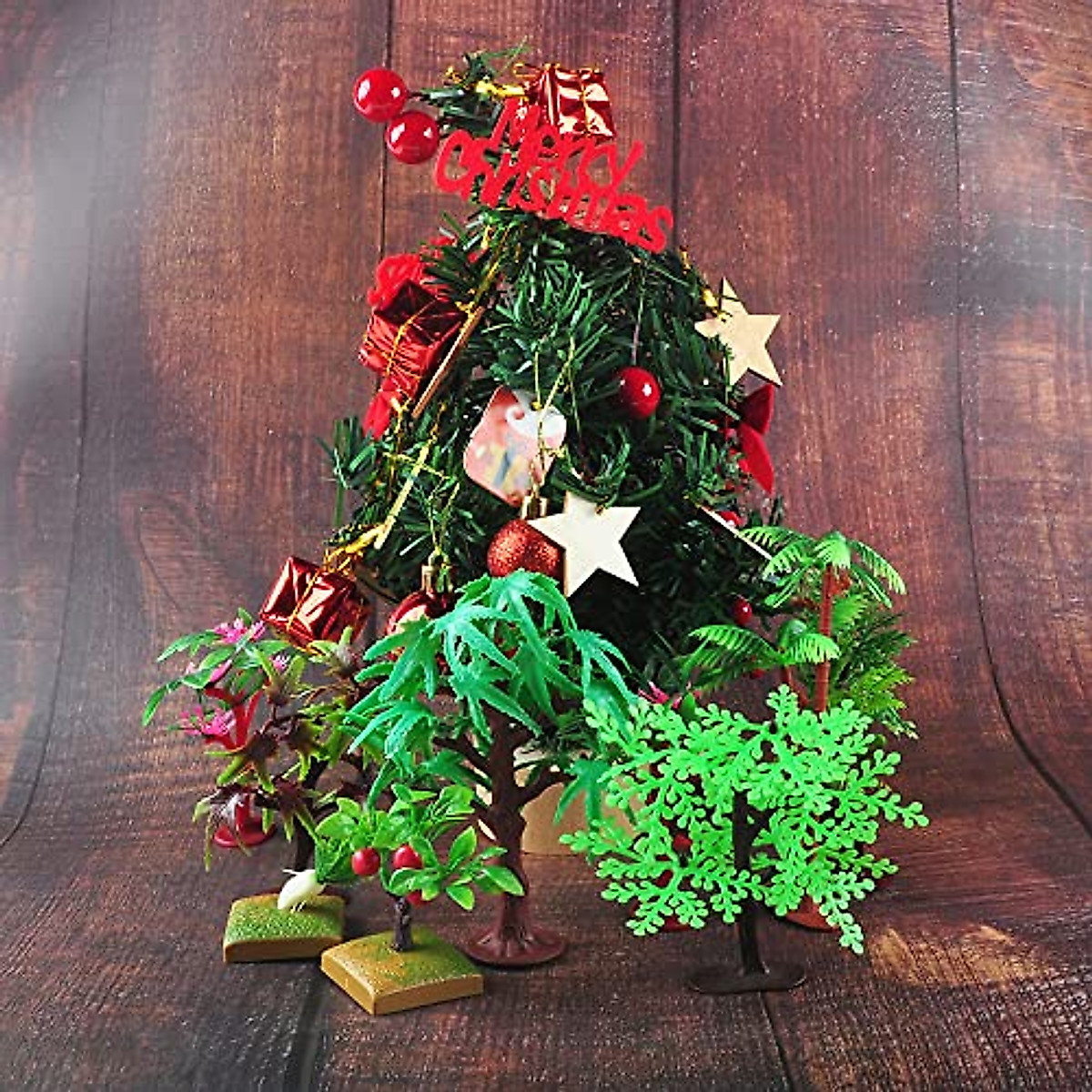 NWFashion 25PCS 3-5 INCH Model Scenery Landscape Rainforest Trees,Cake Topper Decorations