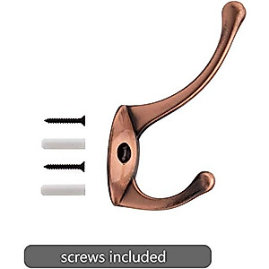 Bathroom Coat Hooks,Ulifestar Decorative Hanger Rack for Hanging Towel,Jacket,Handbag,Scarf,Keys,Solid Wall Mounted Home Kitchen Garage Closet Storage & Organization Hardware Accessories 10PC (Copper)