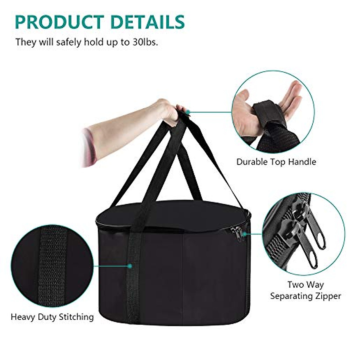 Carry Bag and Cover for Outland Firebowl 893 Deluxe Outdoor Portable Propane Gas Fire Pit, Fit for Outland Firebowl 823 870, 19 Inch Dia, Water-Resistant