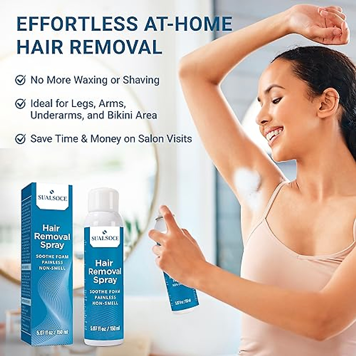 Hair Removal Spray, Hair Removal Cream for Men and Women, Hair Removal Cream for Pubic Hair, Effective Depilatory Cream, Leg Hair Removal for Women, Crema Depiladora Para Mujer Partes Intimas