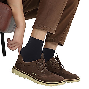 RZTT 90% Merino Wool Socks for Men, Ankle Low Cut socks Lightweight Breathable Athletic Socks Women with Arch Support,3 Pairs,Large,Black