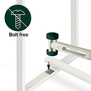 ZINUS Alto 47” White Frame Desk / GOOD DESIGN™ Winner / Computer Workstation / Office Desk / Easy, Bolt Free Assembly, White