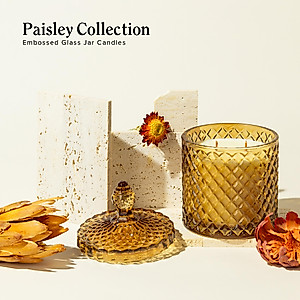 Large Wood Wick Jasmine Magnolia Scented Candles,Soy Wax Candle for Home Scented,Long Burning time and Large Glass Jar Candle, Luxury Candle Gift for Women & Men,14.8 oz