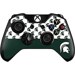 Skinit Decal Gaming Skin Compatible with Xbox One Controller - Officially Licensed College Michigan State University Spartans MSU Split Design